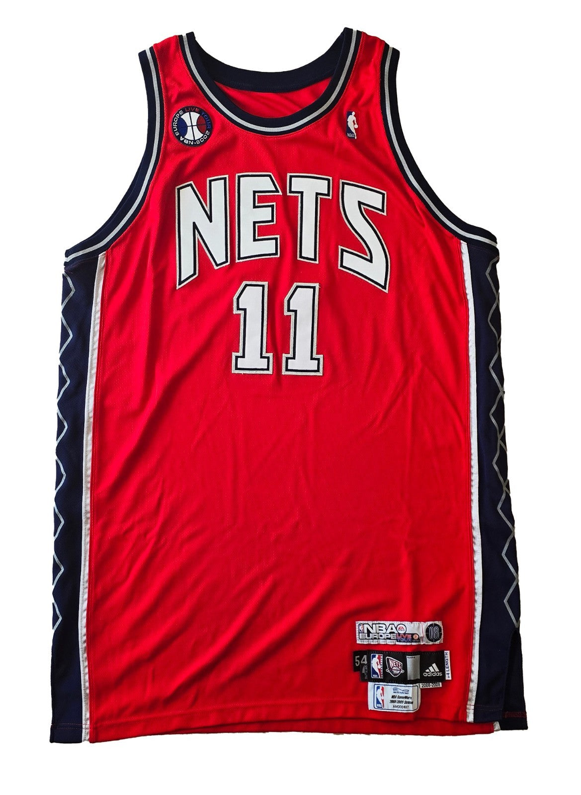 2008 Brook Lopez Game Used Worn Jersey, NJ Nets. Rookie Year. MeiGray ...